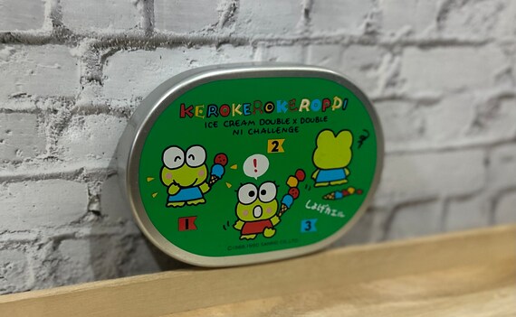 1990 Sanrio Kero Keroppi tin Lunch box - Gem
