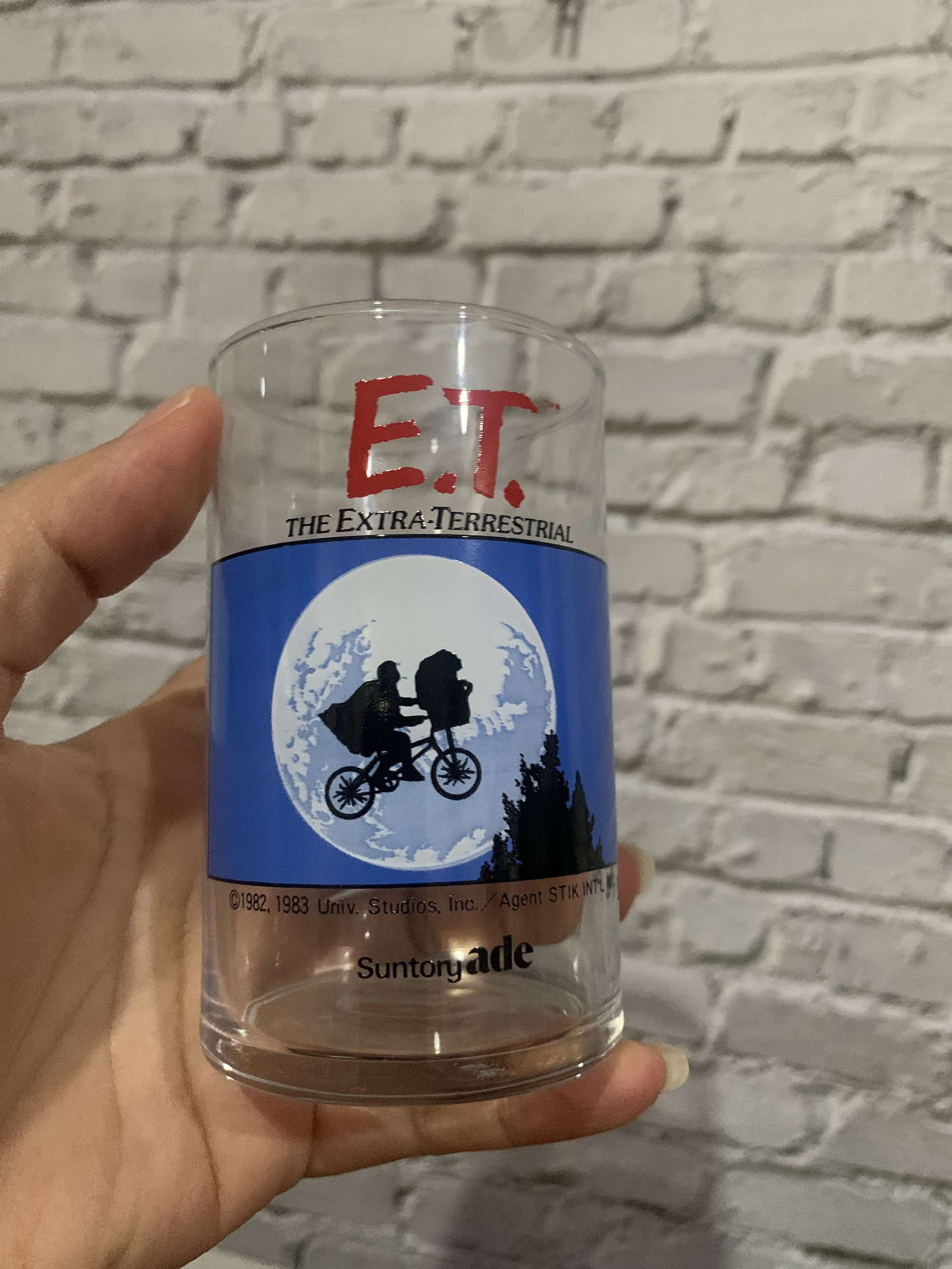 Vintage 1983 E.T. the Extra Terrestrial Water Glass Milk Glass - Etsy