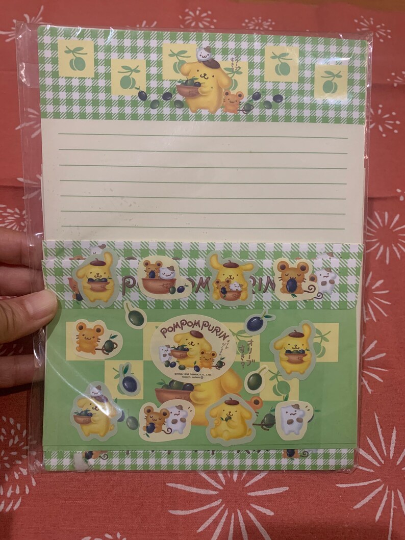 Vintage Sanrio Pompompurin 1998 Letter Set | Etsy