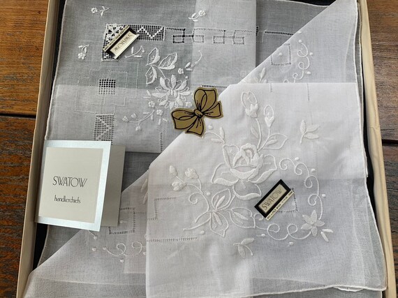 Vintage Swatow Lace Bride's Handmade Embroidered Hankies - Etsy