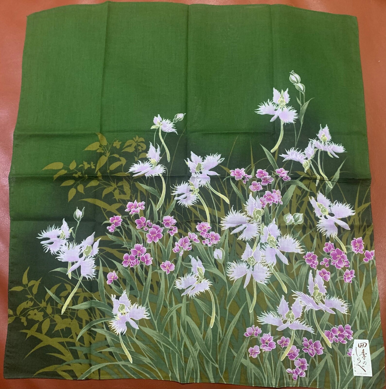 Vintage Japanese Flower Pecteilis Radiata or White Egret Hanky - Etsy