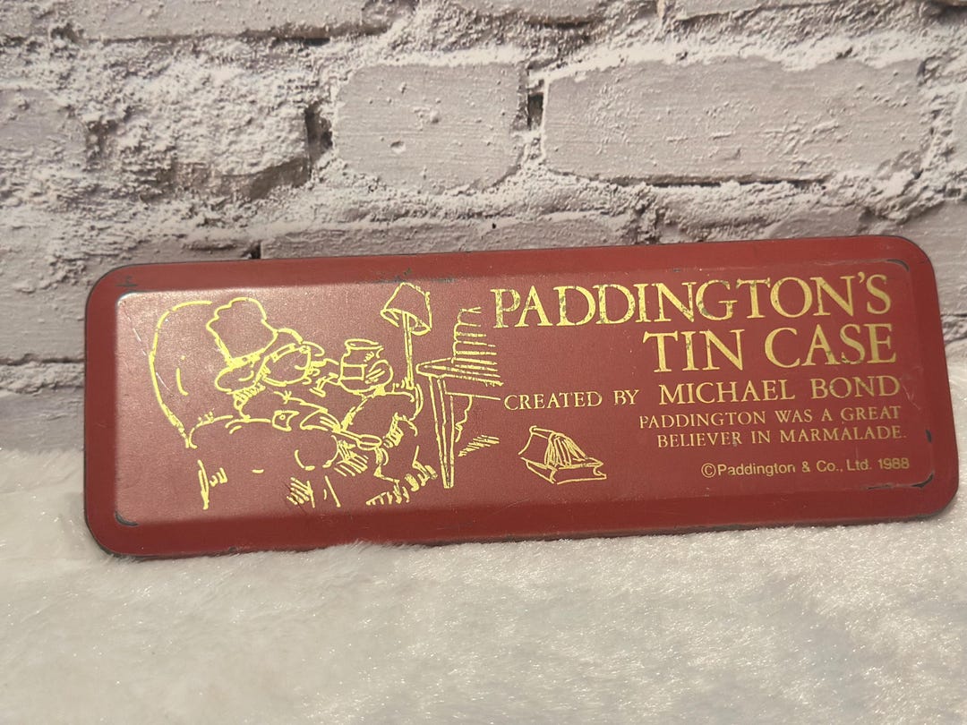 Vintage 1988 Paddington Bear Pencil Tin Case - Etsy