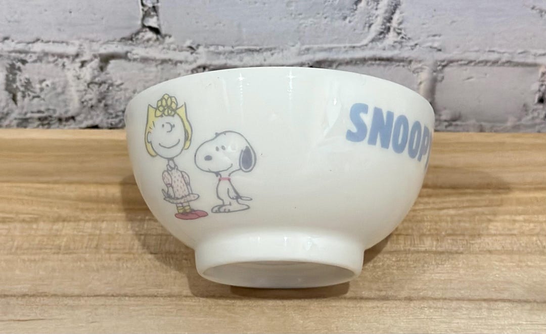 Vintage Snoopy and Sally Rice Bowl - Etsy