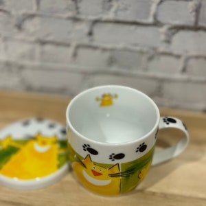 Gallery by Inhesion Cat Coffee Mug With Lid - Etsy