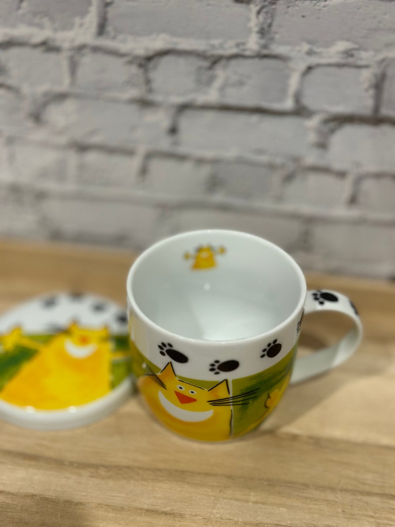 Gallery by Inhesion Cat Coffee Mug With Lid - Etsy