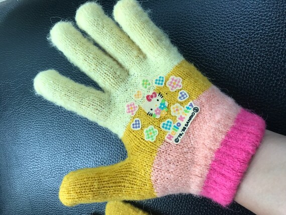 Vintage 1997 Sanrio Hello kitty Kids gloves Hello Kit… - Gem