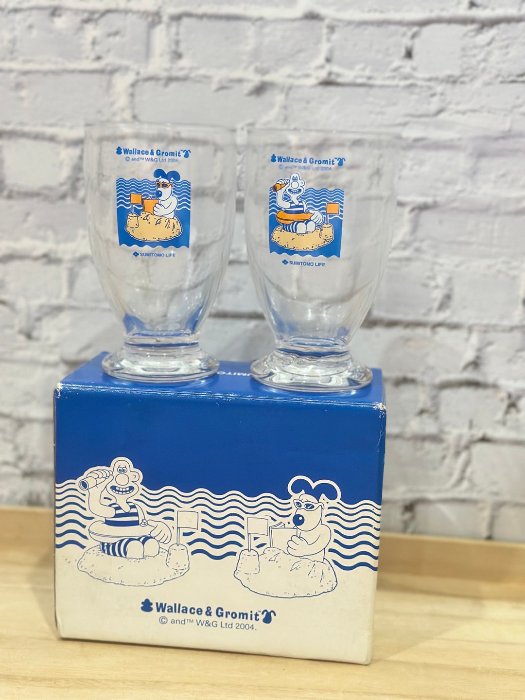 2004 Wallace and Gromit British Movie Water Glass Set of 2 - Etsy