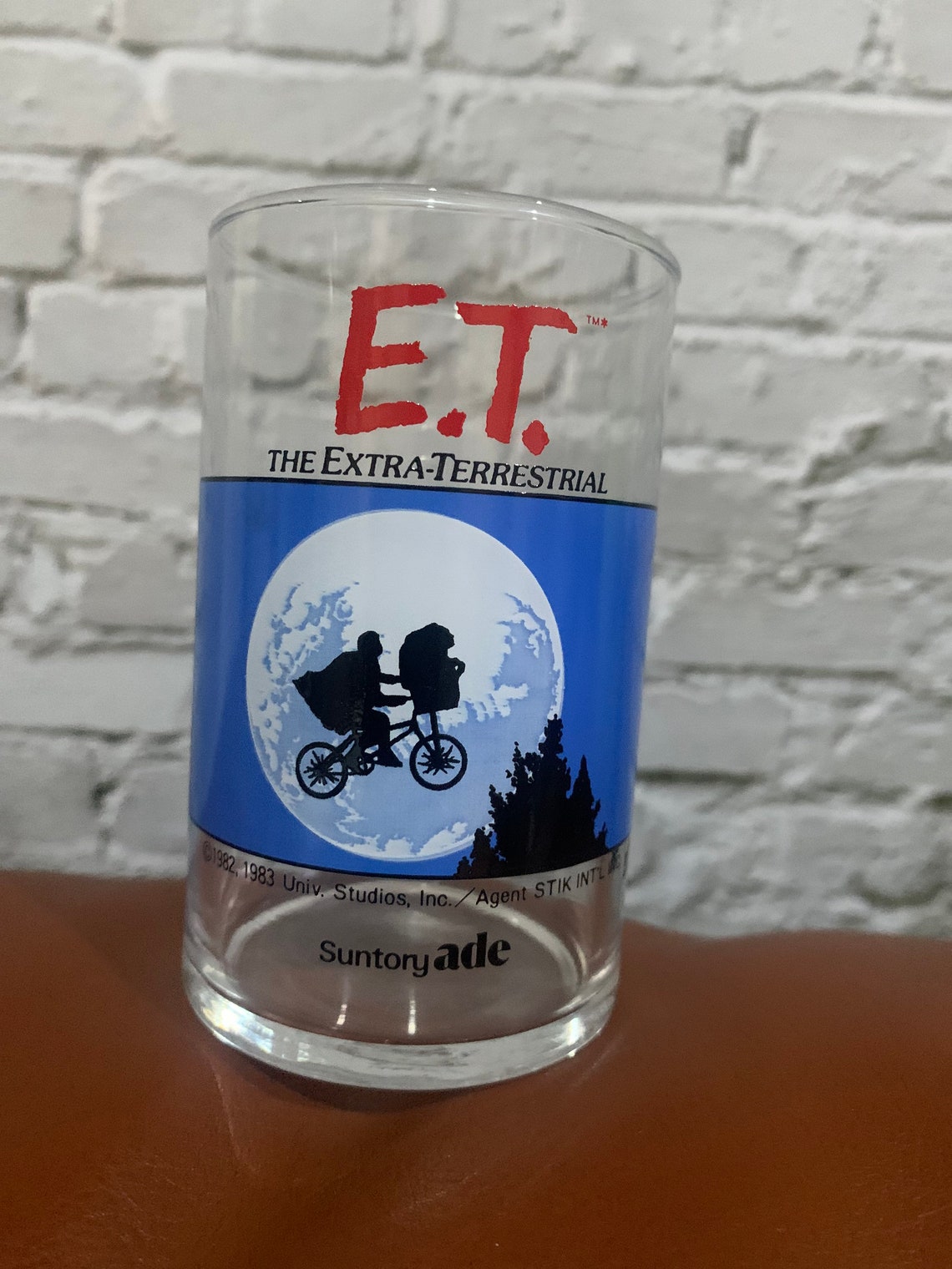 Vintage 1983 E.T. the Extra Terrestrial Water Glass Milk Glass - Etsy