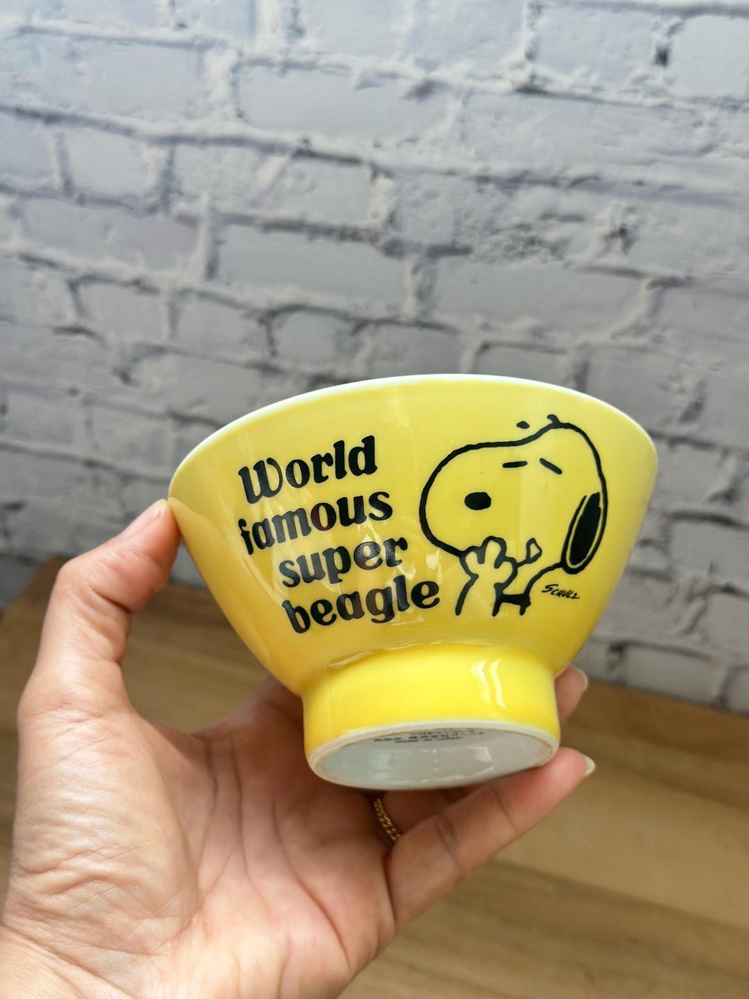 Vintage Snoopy and Sally Rice Bowl - Etsy