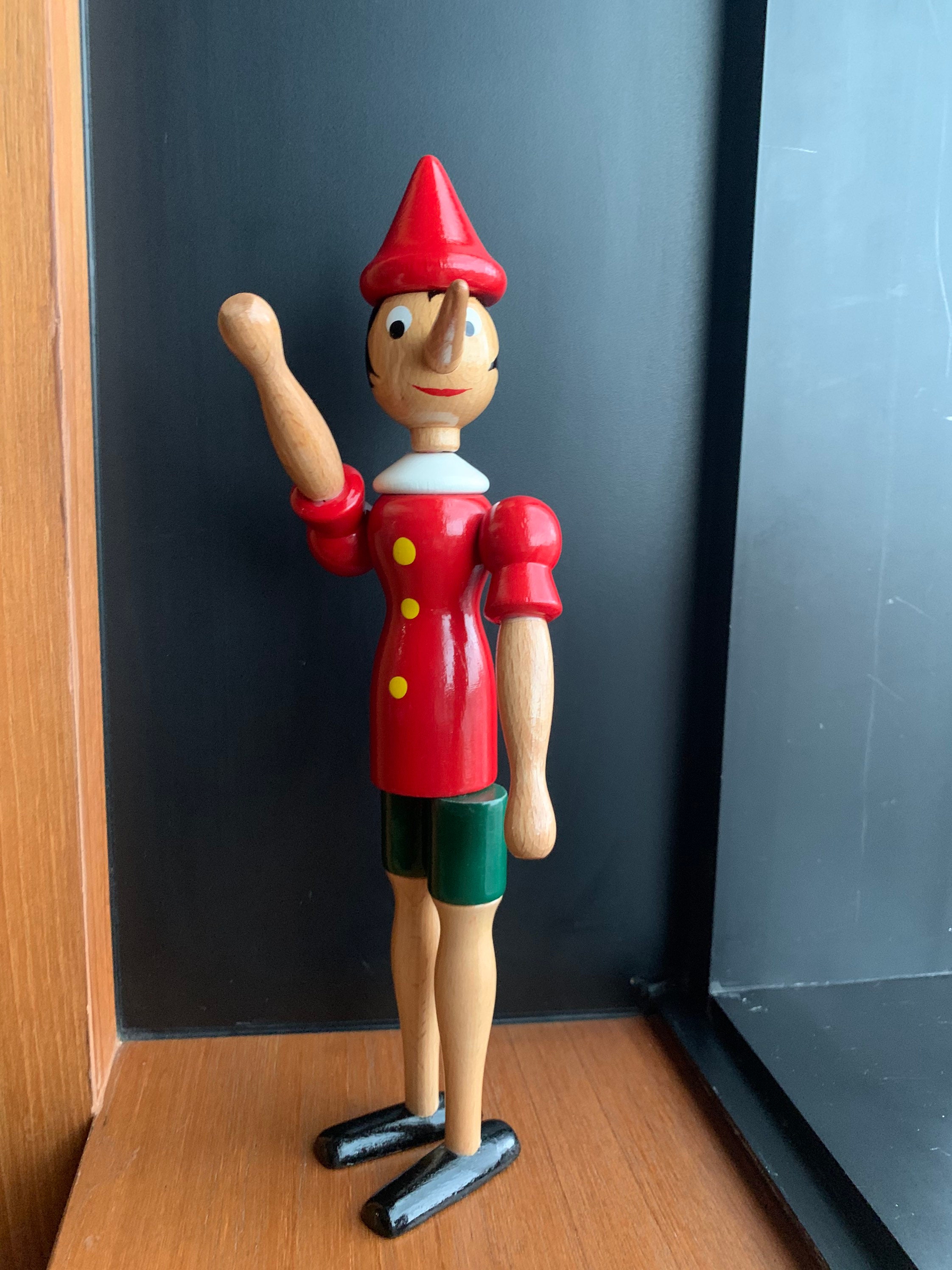 Vintage Pinocchio Wood Figure made in Italy | Etsy