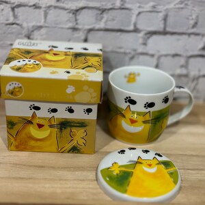 Gallery by Inhesion Cat Coffee Mug With Lid - Etsy