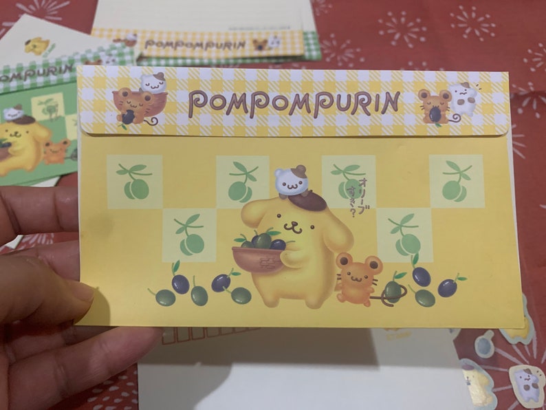 Vintage Sanrio Pompompurin 1998 Letter Set | Etsy