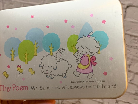 1976 Sanrio Tiny Poem tin Bento lunch box - Gem
