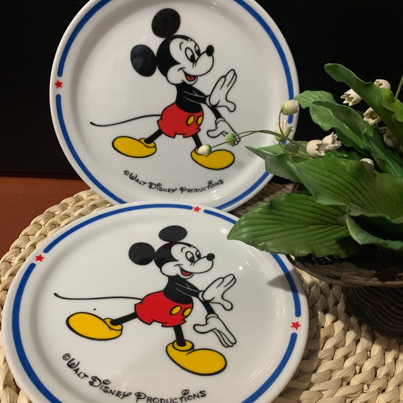 Mickey Mouse Dish Set - Etsy