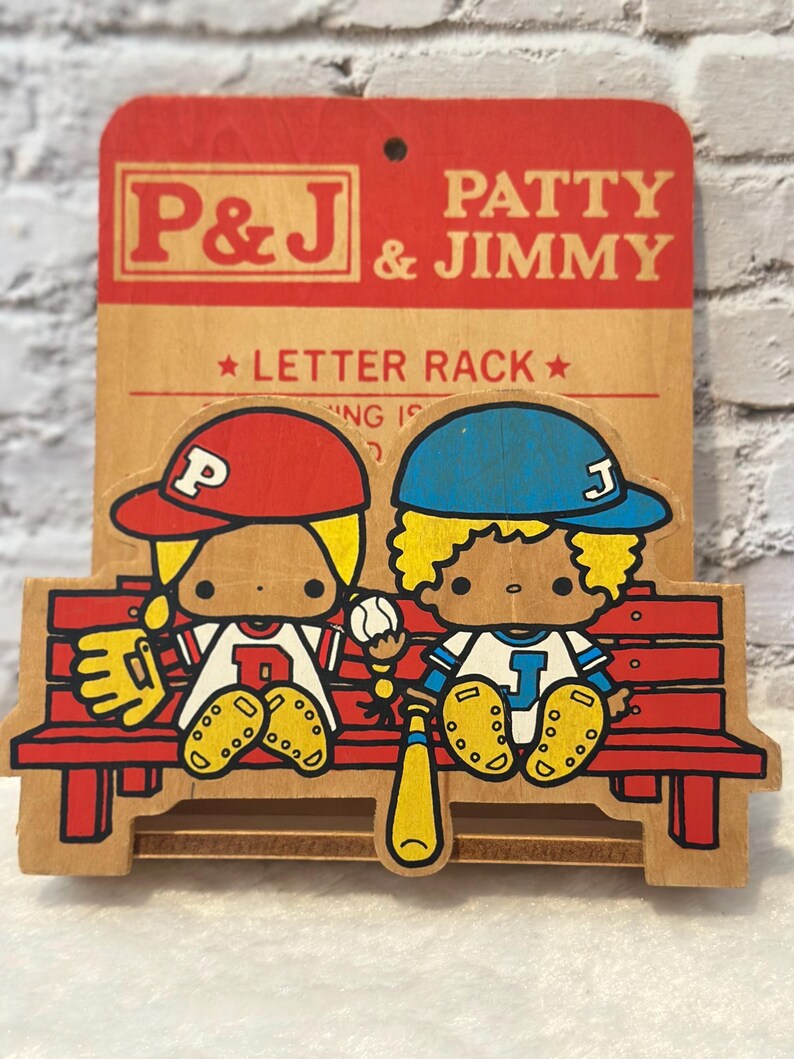 Vintage Sanrio Patty & Jimmy Wooden Letter Rack – 1975 Japan Mail ...