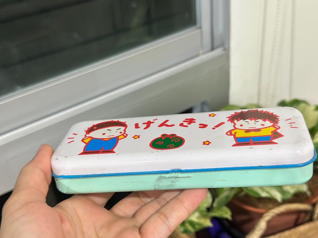 Vintage 80s GENKI!! Metal Pencil Case - Gakken Kanpaku-kun Stationery ...