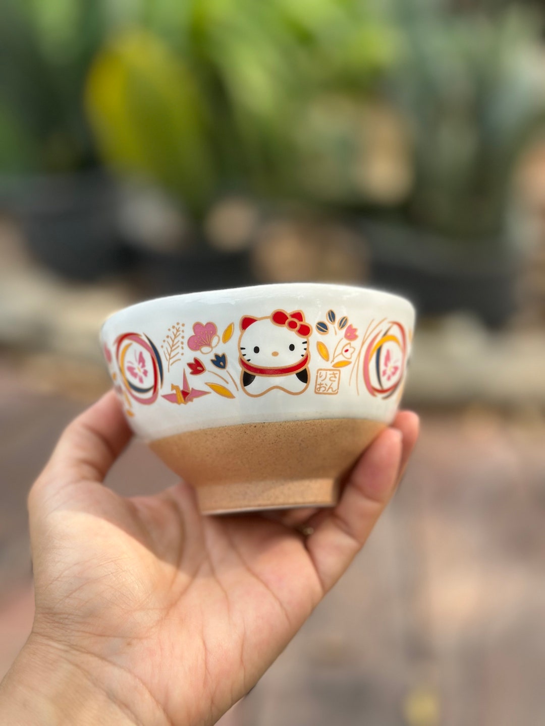 2002 Sanrio Hello Kitty Japanese Pottery Ceramic Bowl - Etsy