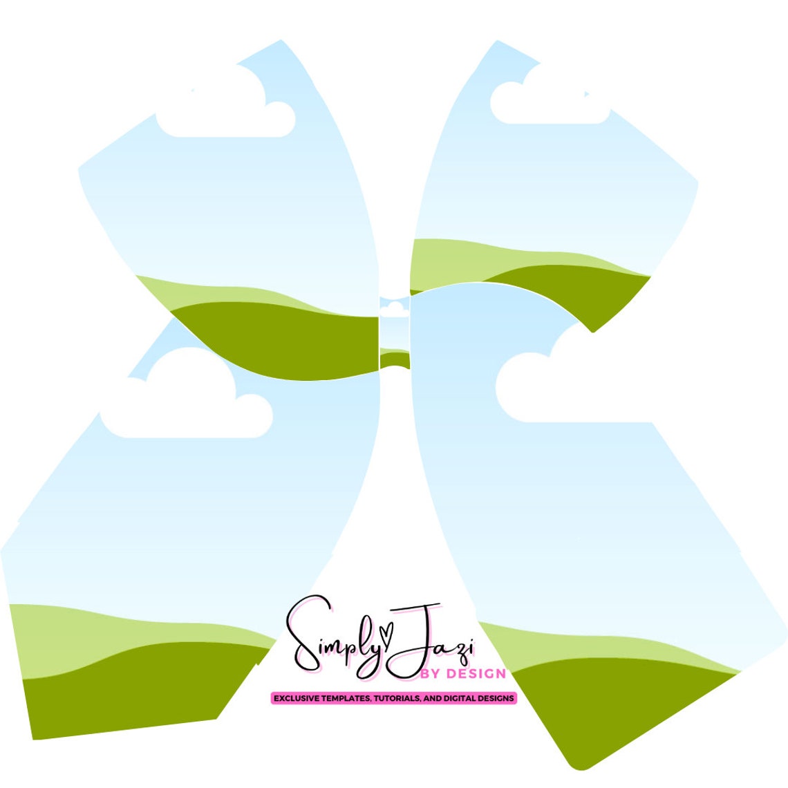 Sublimation Cheer Bow Template, Canva Frame, Cheer Bow Mockup ...