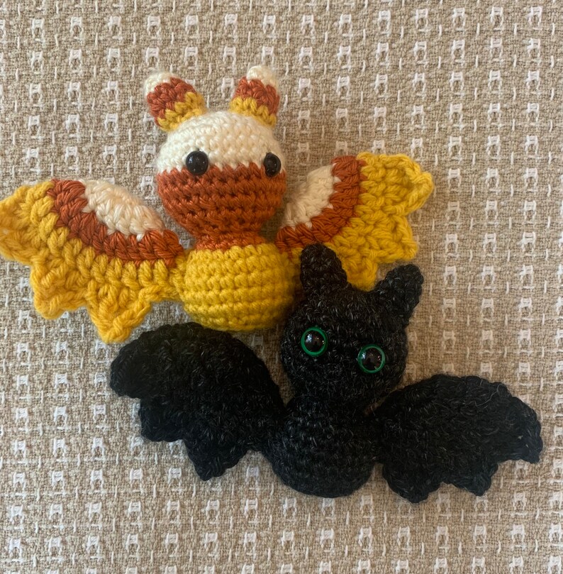 Black Bat Crochet Stuffy Crochet Bat, Stuffed Animal, Halloween, Trick ...