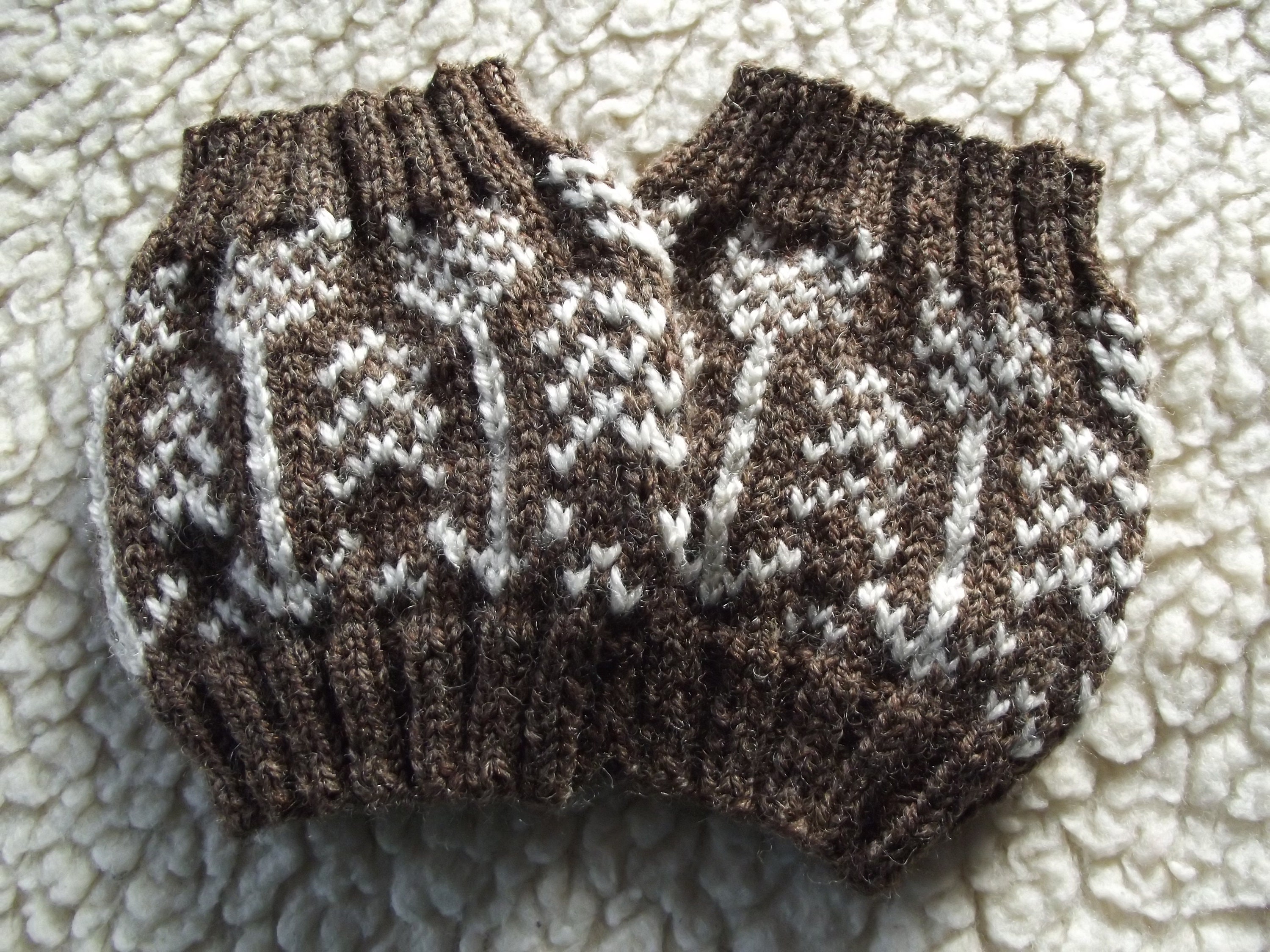 Hand Knit Fair Isle Headband And Wrist Warmers Etsy Uk