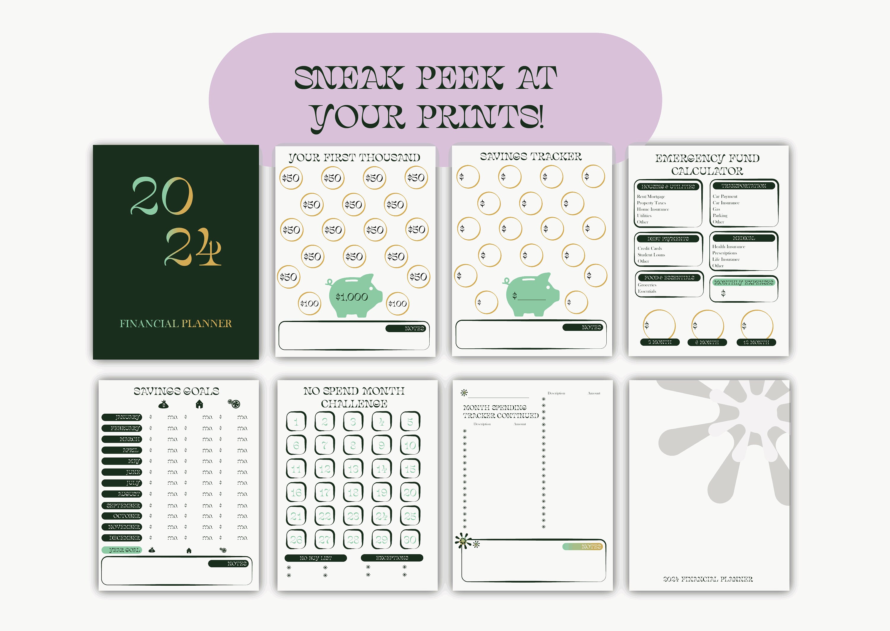 Financial Planner Printable PDF (digital), Budget Tracker, Finance ...