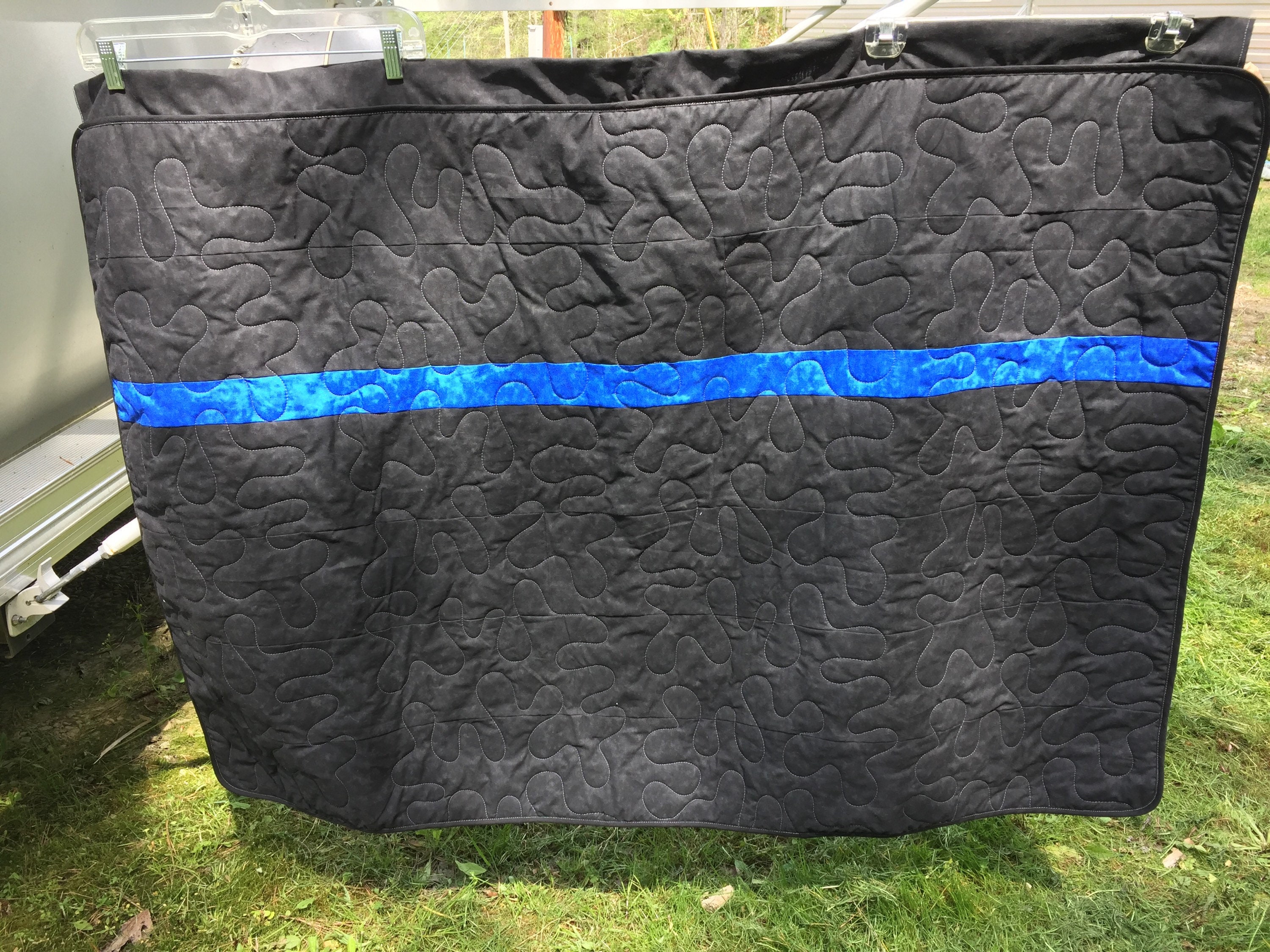Thin Blue Line Throw Quilt or Wallhanging - Can Be Made With Other Line ...