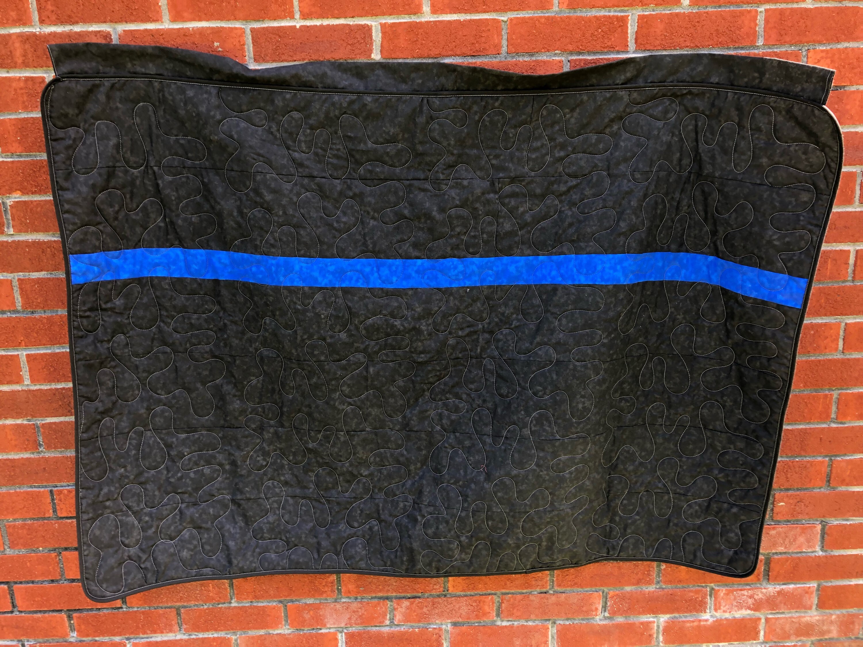Thin Blue Line Throw Quilt or Wallhanging - Can Be Made With Other Line ...