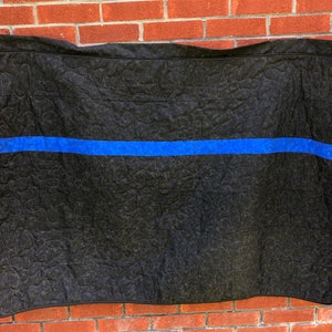 Thin Blue Line Throw Quilt or Wallhanging - Can Be Made With Other Line ...