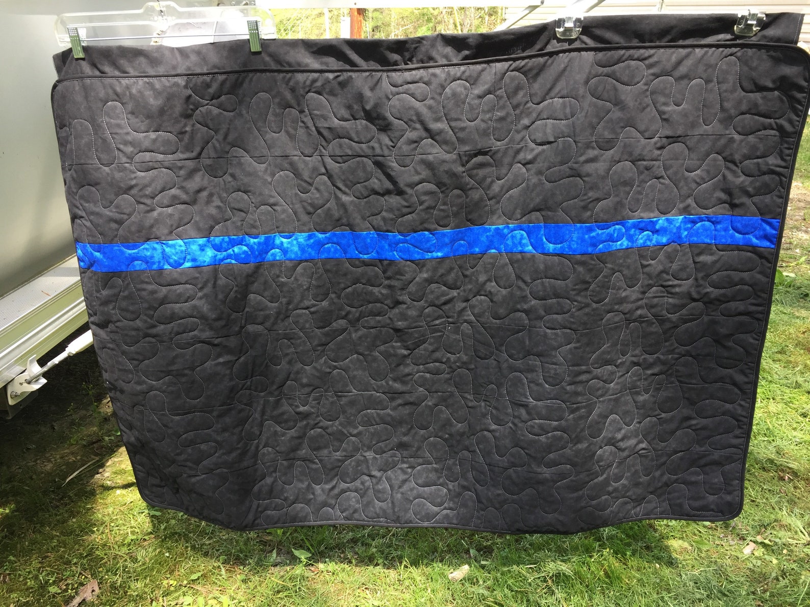 Thin Blue Line Throw Quilt or Wallhanging - Can Be Made With Other Line ...