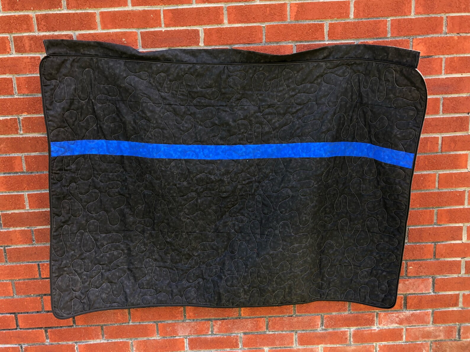 Thin Blue Line Throw Quilt or Wallhanging - Can Be Made With Other Line ...