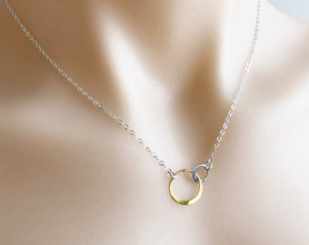 Two ring necklace | Etsy