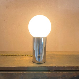 Petite Silver Table Lamp • Alina • Small Chrome Lamp • polished Nickel ...