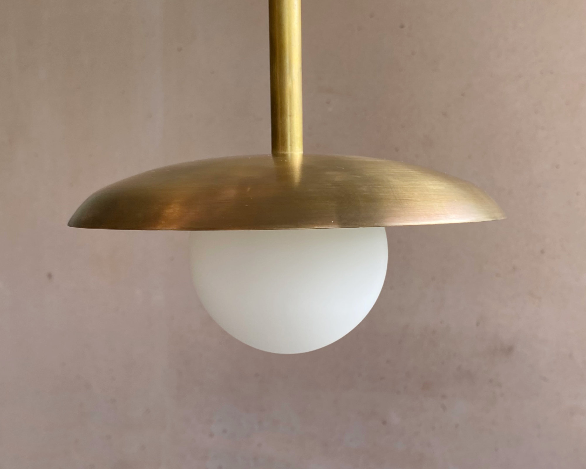 Aged Brass Pendant Light • the Pearl Pendant • Petite Pendant Light - Etsy