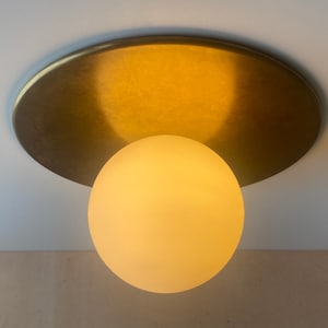 Flush Mount Ceiling Light • "the Chelsea Fixture" • Mid Century Ceiling ...
