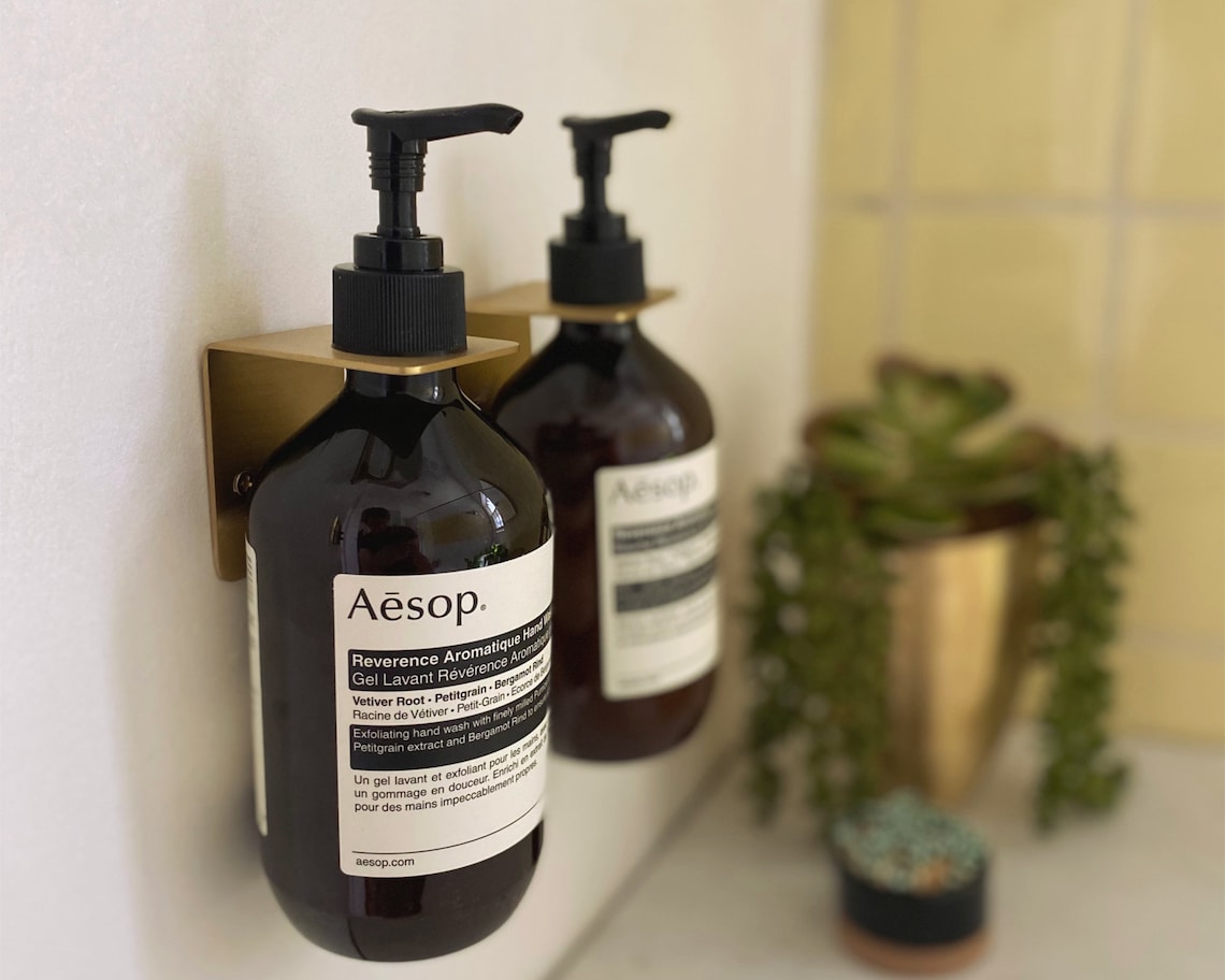 Pump Bottle Holder Hand Soap Bracket Wall Mounted Pump - Etsy