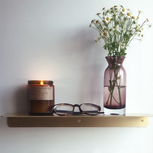 Brass Shelf • the "right" Shelf • floating Wall Shelf for Kitchen, Bath ...