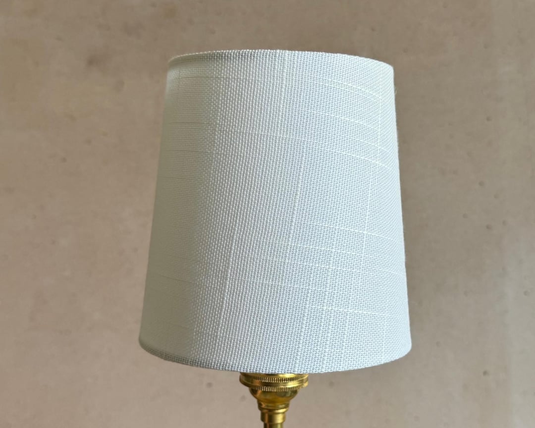 White Linen Shade • Chandelier Shade • Small Clip-on Candelabra Shade ...