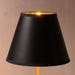 Black Paper Lampshade With Gold Lining – Classic Empire Shade Table ...
