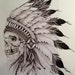 Hand Drawn Zentangle Native American Skull Print - Etsy