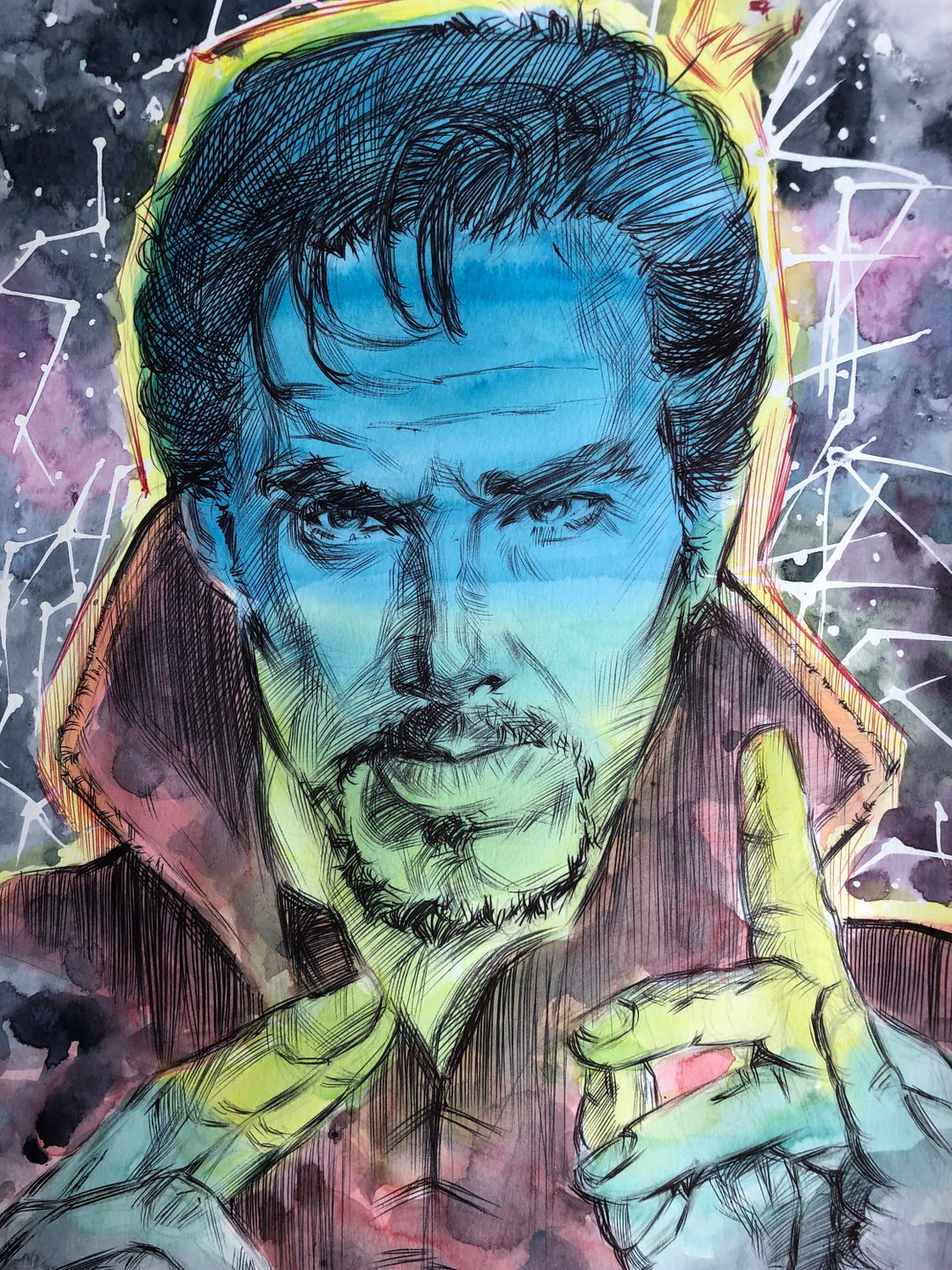 Doctor Strange Fan Art Portrait Etsy