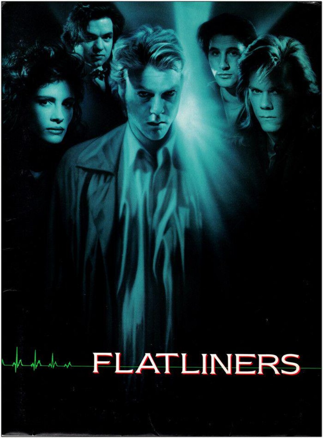FLATLINERS 1990 Original PRESS KIT Includes 5 Glossy Photos Kiefer Sutherland, Julia Roberts ...
