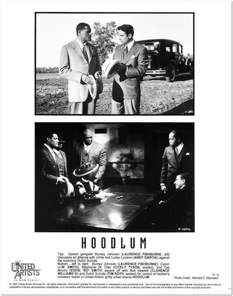 HOODLUM - 1997 - Original Press Kit W/ 11 Photos - ANDY GARCIA, Tim ...