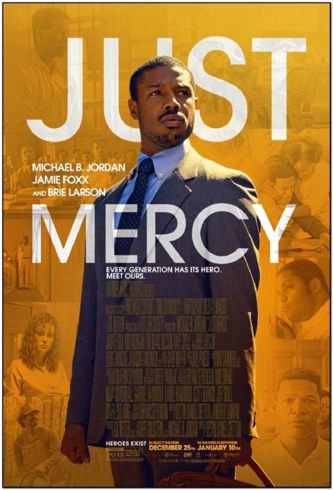 JUST MERCY - 2020 - Original 27X40 Final Movie Poster - Michael B ...