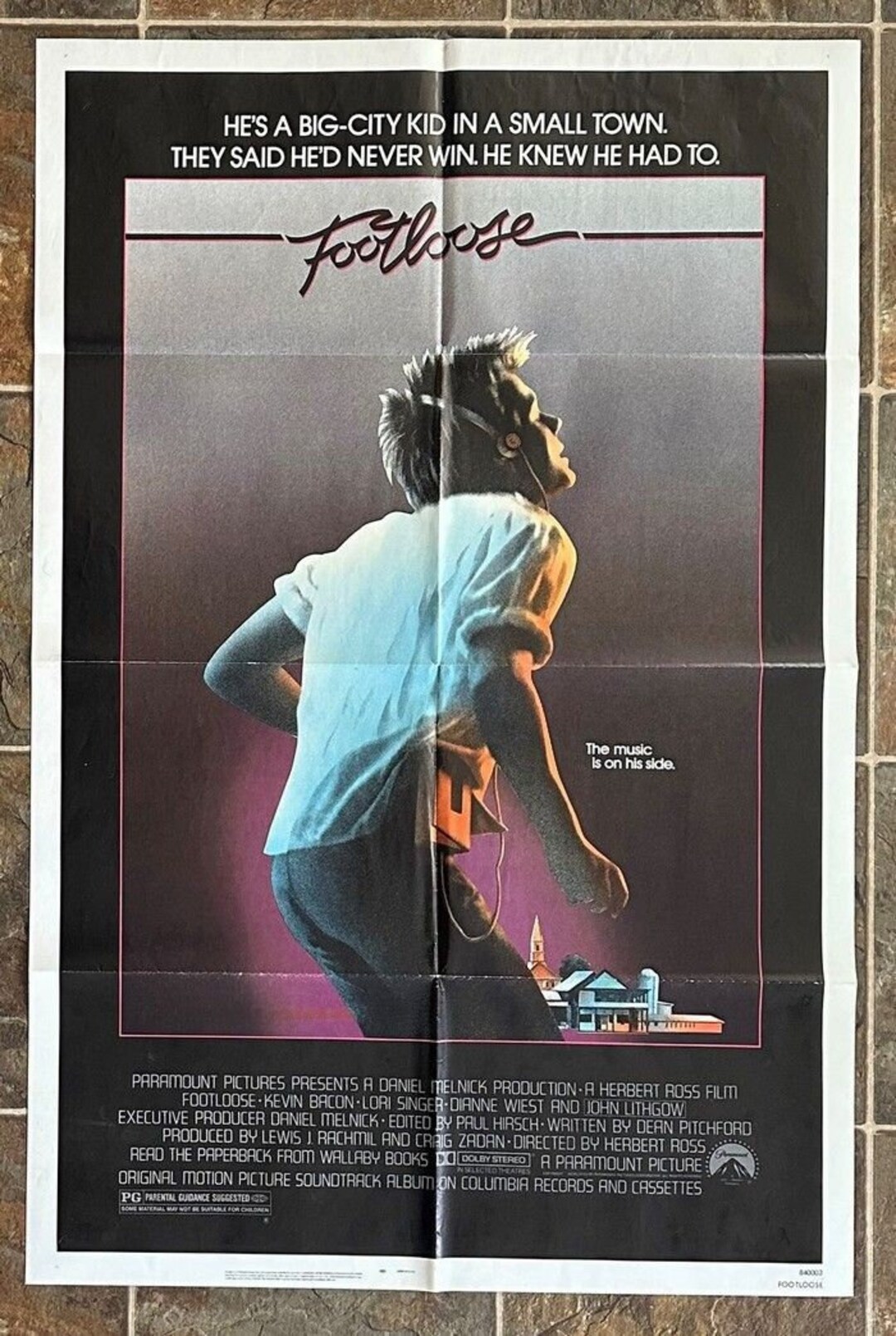 FOOTLOOSE - 1984 - Original 27x41 Classic Movie Poster - KEVIN BACON ...