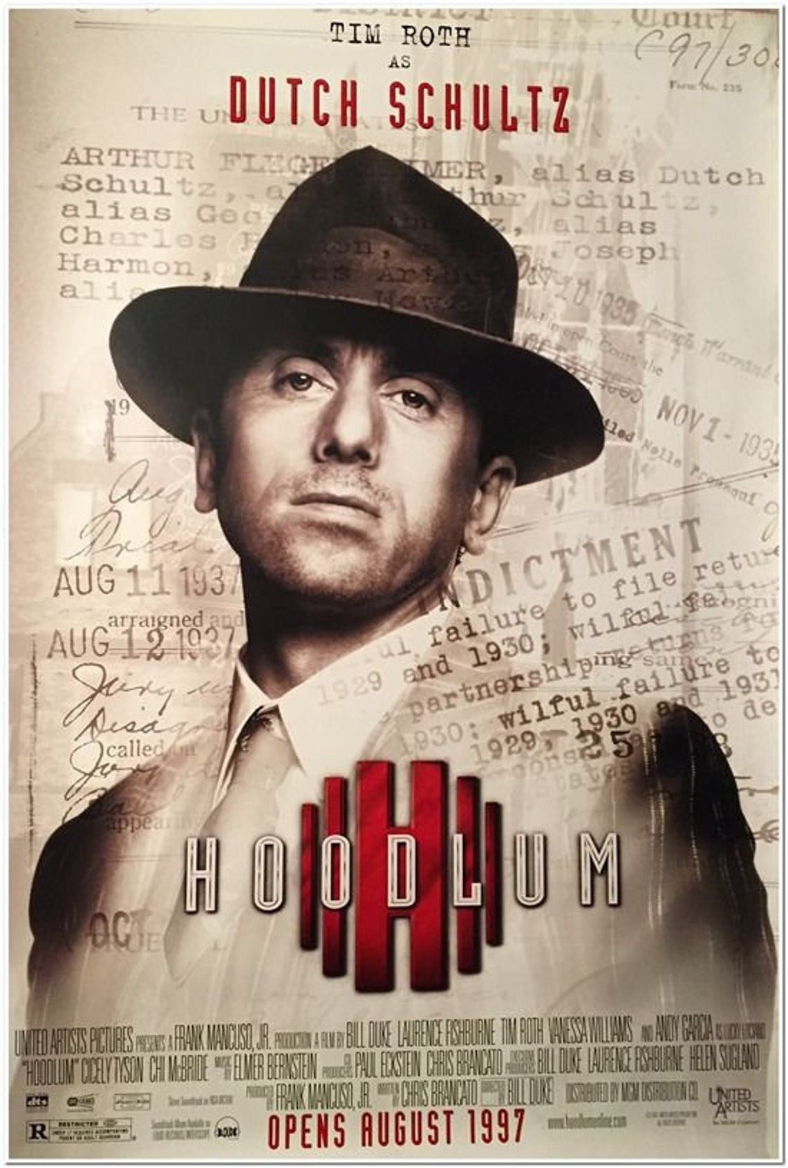 HOODLUM - 1997 - Original 27x40 Movie Poster - Advance Character Poster ...