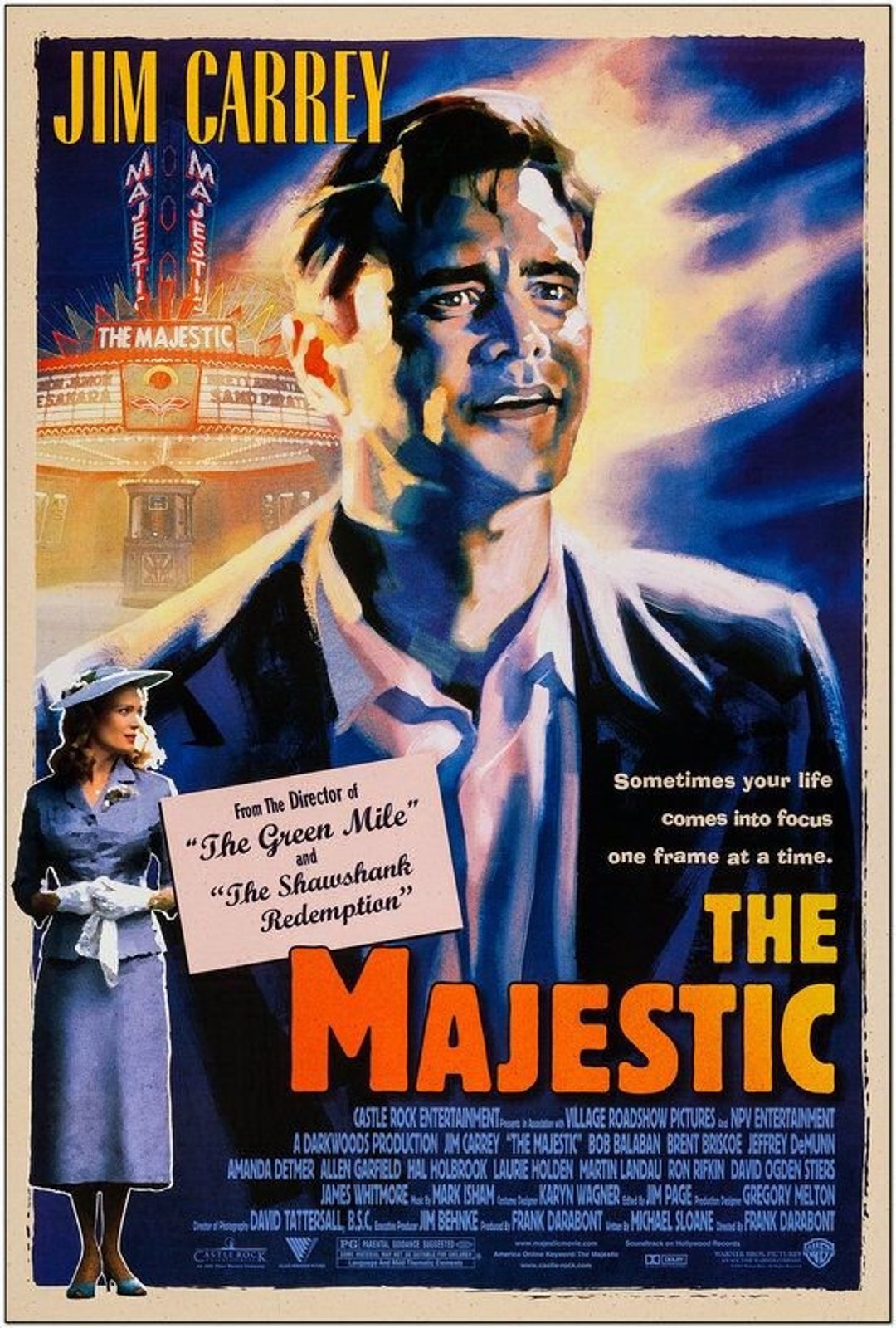 MAJESTIC - 2001 - Original 27x40 Movie Poster - JIM CARREY - 2-sided - Etsy