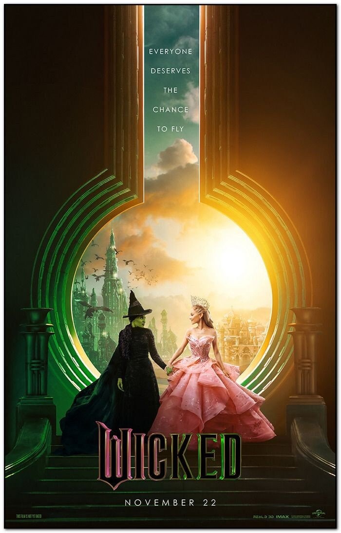 WICKED - 2024 - Original 27x40 Advance "e" Movie Poster - ARIANA GRANDE ...