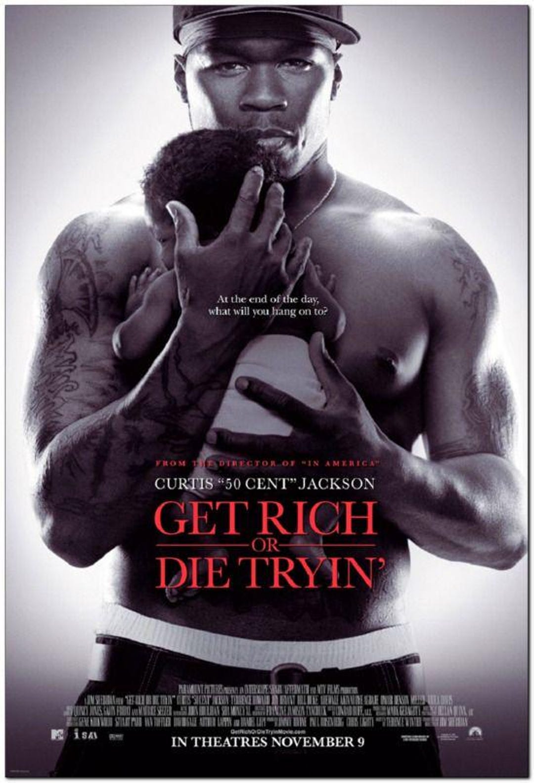 Get Rich or Die Tryin' - 2005 - Original 27x40 Movie Poster - 1-sided - CURTIS '50 Cent' JACKSON ...