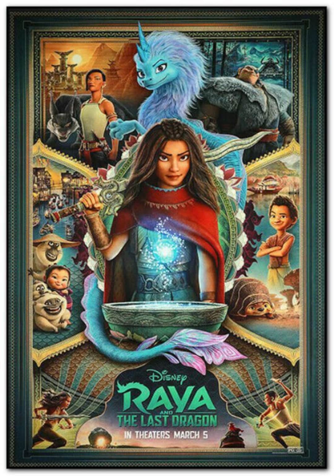 RAYA and the LAST DRAGON - 2021 - Original 27 X 40 Movie Poster ...