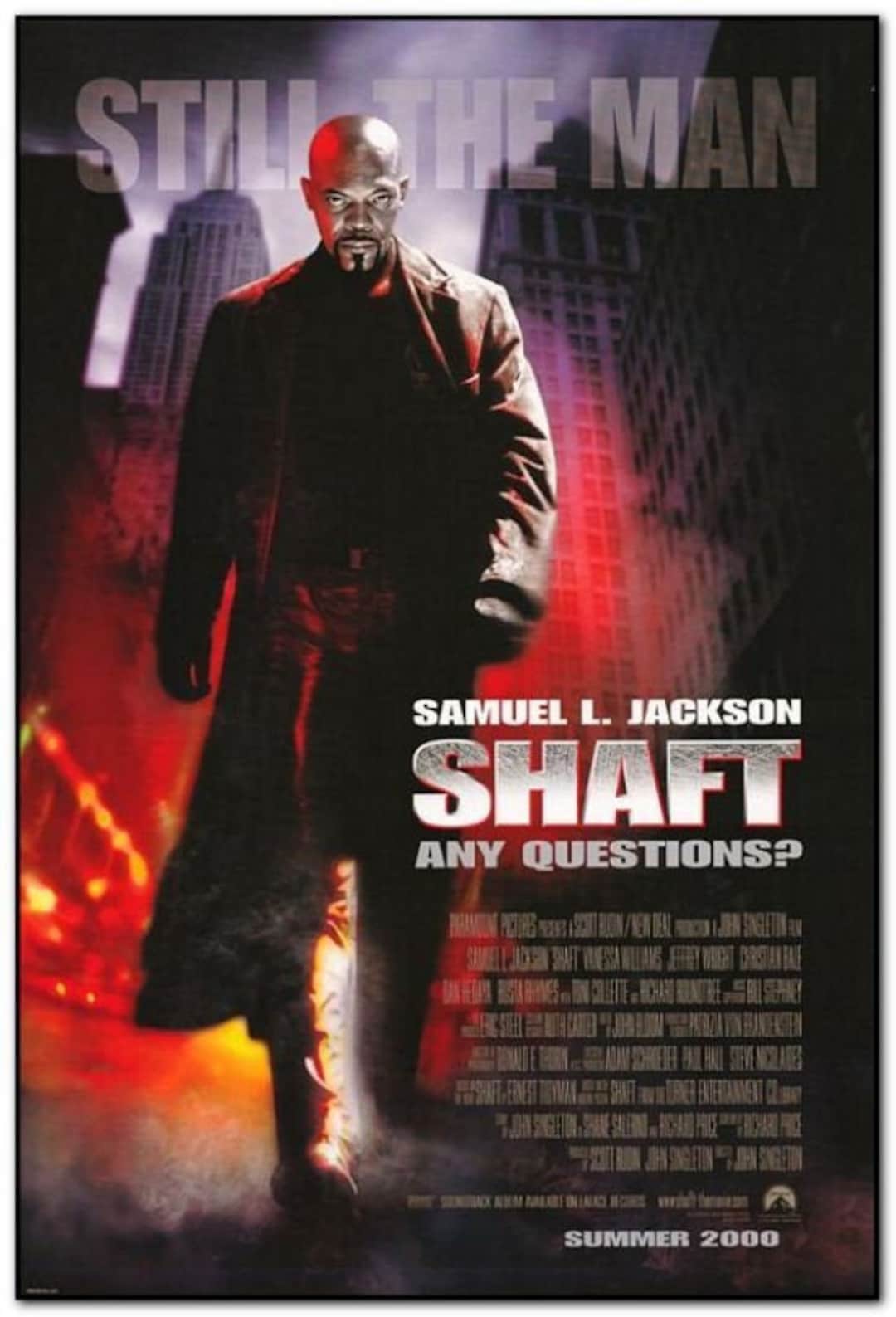 SHAFT 2000 Original 27x40 Rolled Movie Poster SAMUEL L. - Etsy